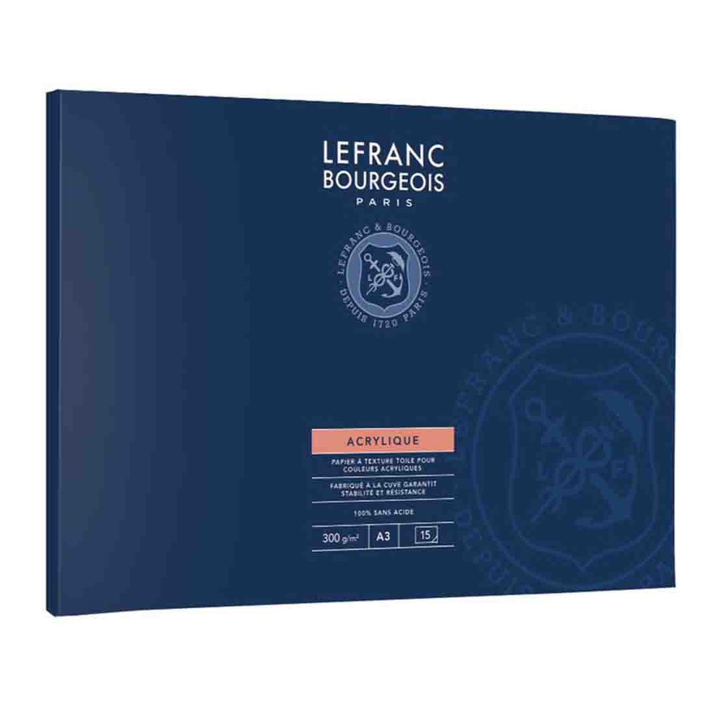 Lefranc & Bourgeois acrylic paper pad 300G A3 15 sheet | Alsharq Book Store